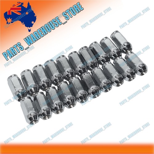 20pcs 1/2" Inch Chrome Wheel Nuts 45mm For Ford Falcon FG BF BA AU EL ...