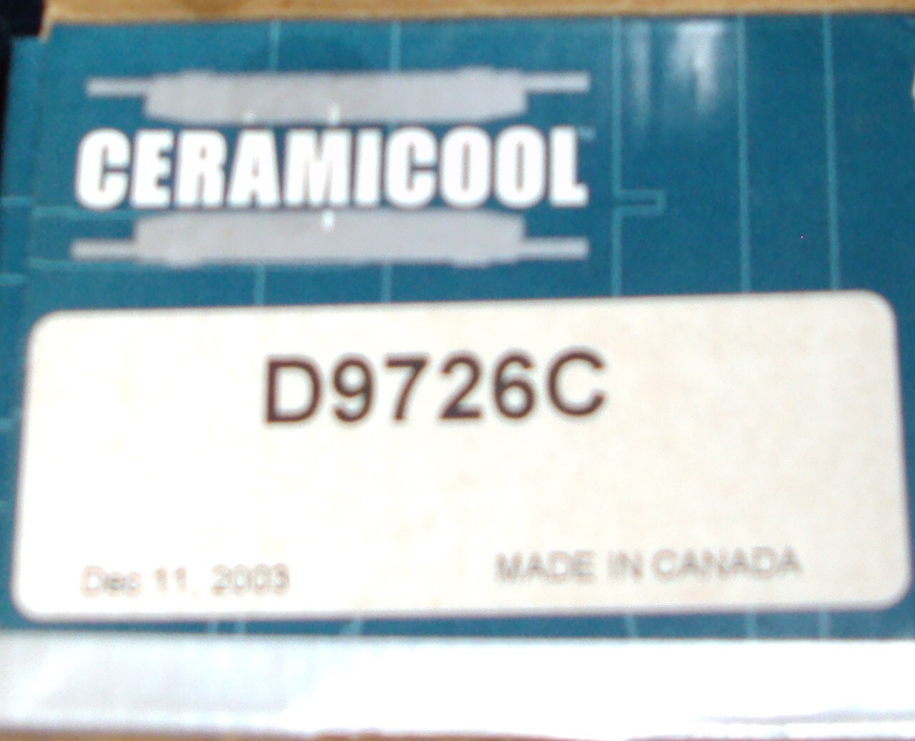 Front Disc Brake Pad Set, Ceramic - Rotex Ceramicool D9726C | eBay