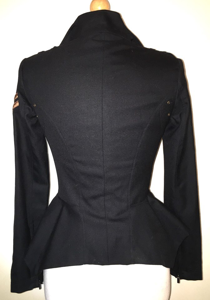 NEW WILLIAM RAST PEPLUM BLAZER MILITARY JACKET SIZE SMALL $389 NEIMAN ...