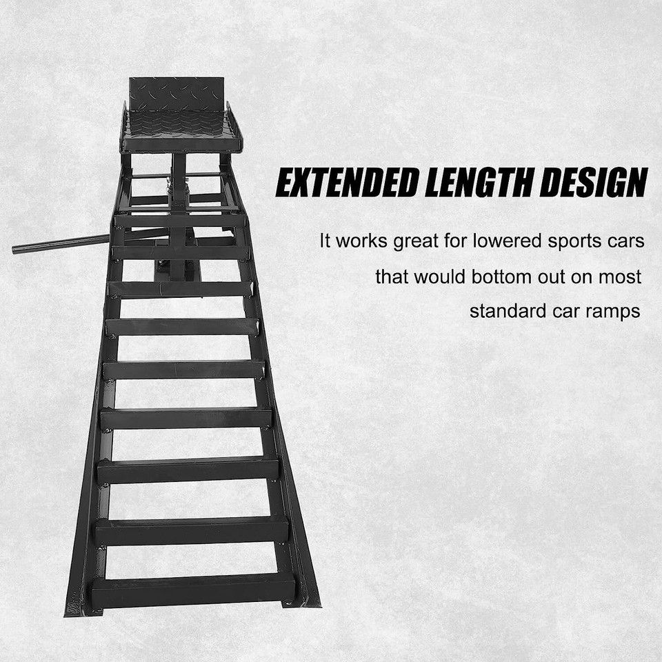 2 Pack Hydraulic Car Ramps Low Profile Lift Service Ramps Truck Trailer ...