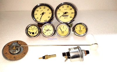 Smiths 52mmTemp Oil AmpFuel Speedo0-140mph Tacho 100 mm With 3 sender ...
