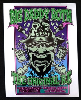 RAT FINK DECAL "BIG DADDY ROTH" 3 3/4 5" PEEL OFF GLOSSY CLEAR | eBay
