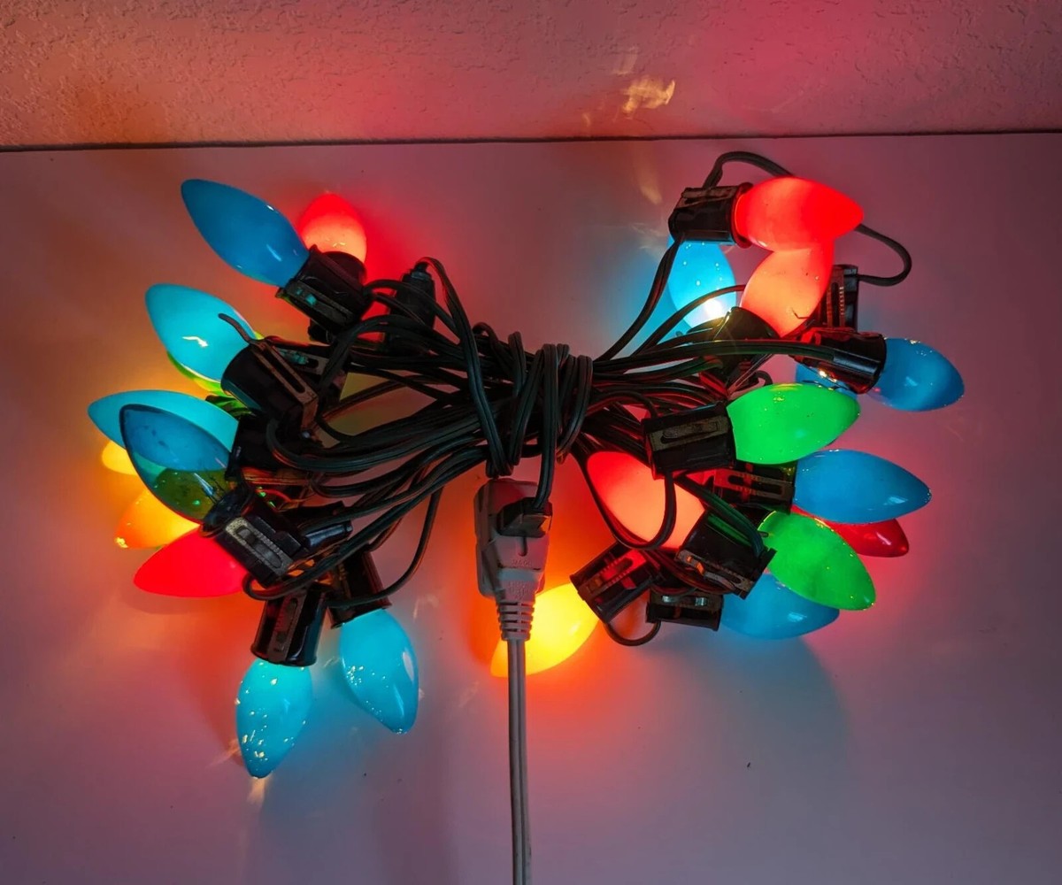 Vintage Strand Christmas Lights Chandelier