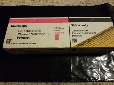 GENUINE TEKTRONIX COLORSTIX INK MAGENTA/BLACK PHASER 340/350/360 016 ...