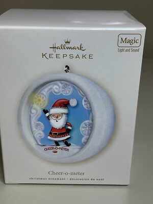 Hallmark Keepsake Ornament Cheer-O-Meter Santa w/ Magic Light & Sound ...