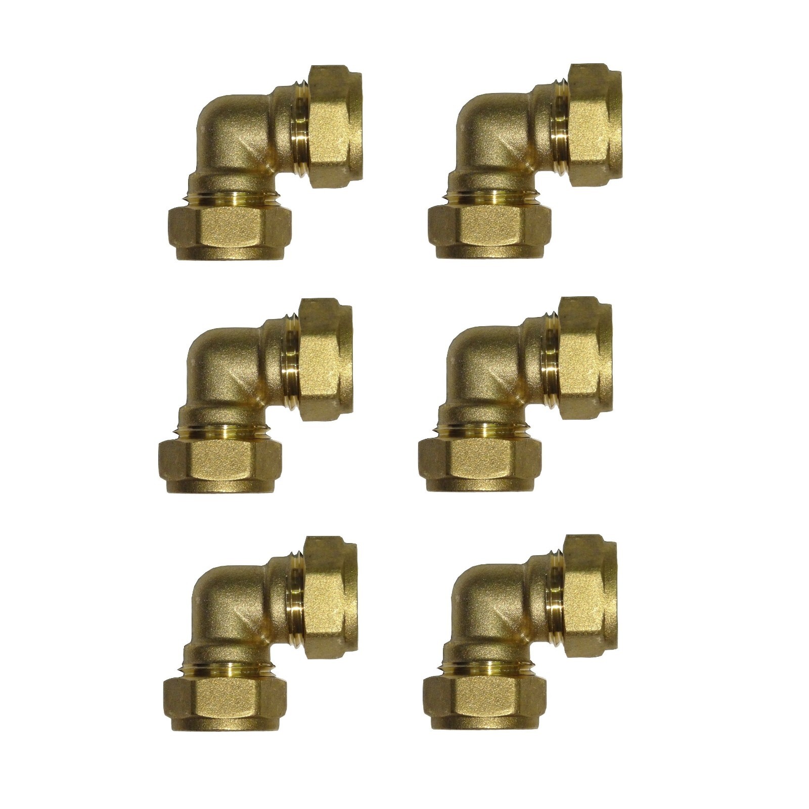 15mm Compression Elbows (90 Degree Bend) Brass Plumbing Fittings For ...