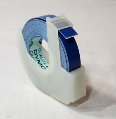 1 Vintage Dymo Labeling Tape Magazine Gloss BLUE 3/8" x 144" 12 Feet ...