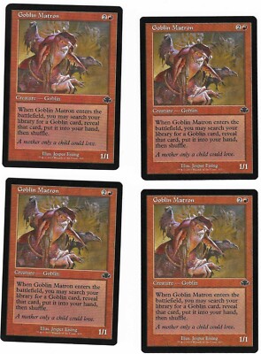 Set Of 4 Goblin Matron LP Dominaria Remastered Retro Common Magic the ...