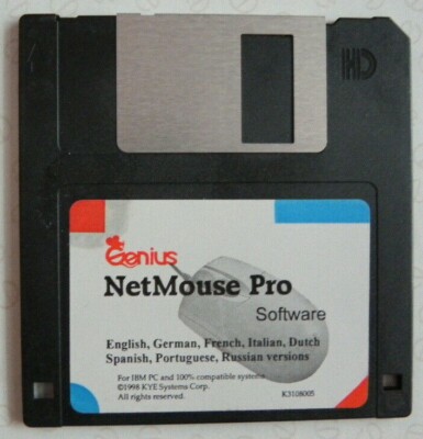 Vintage Computer software Genius Net Mouse Pro IBM PC 1998 Floppy discs ...