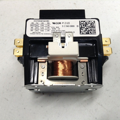 NEW Double 2 Pole Lennox 25 Amp Condenser Contactor Relay 120 Volt Coil ...