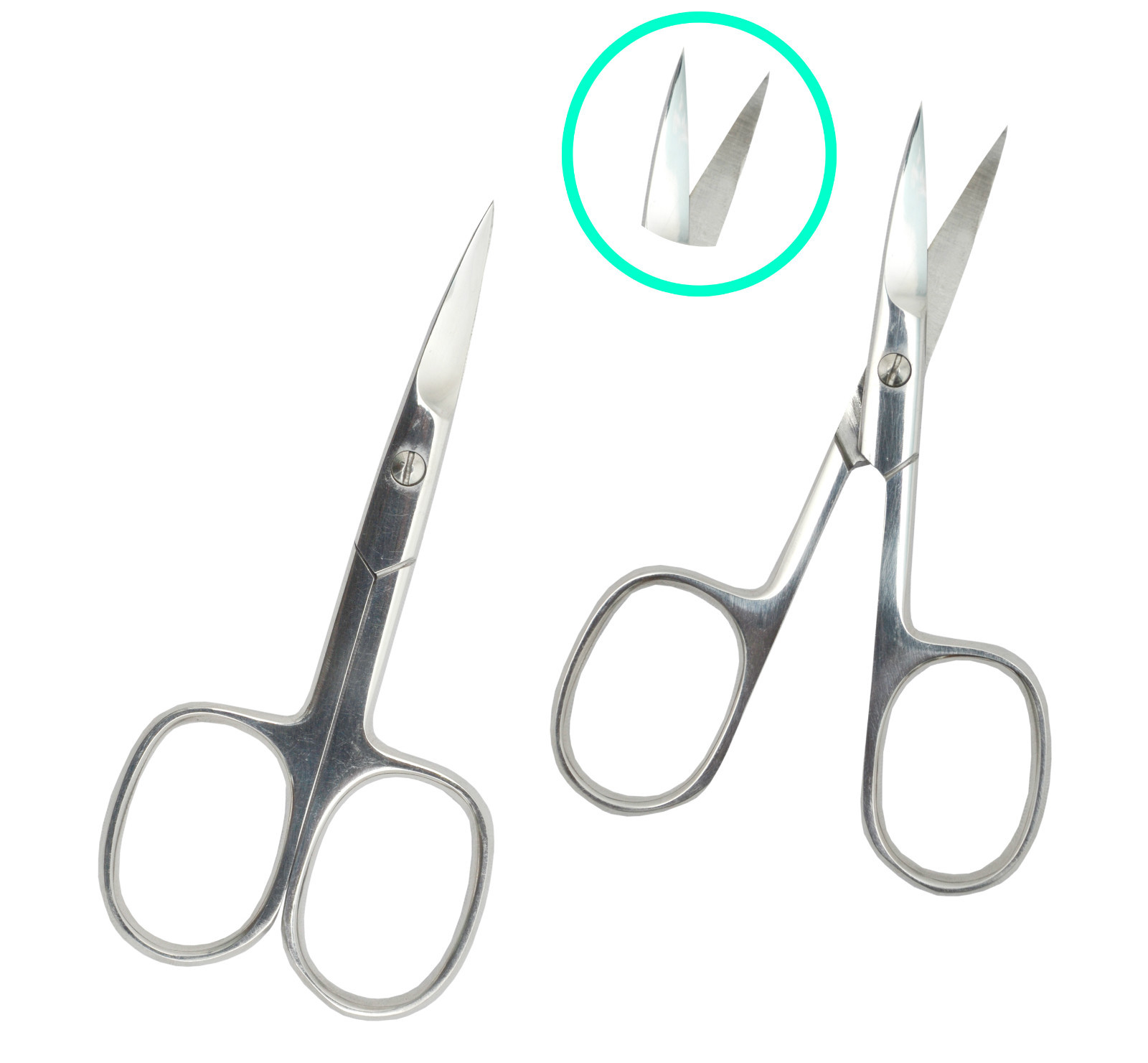 Professional Toenail Scissors Stainless Steel Metal Cuticle Finger Nail ...