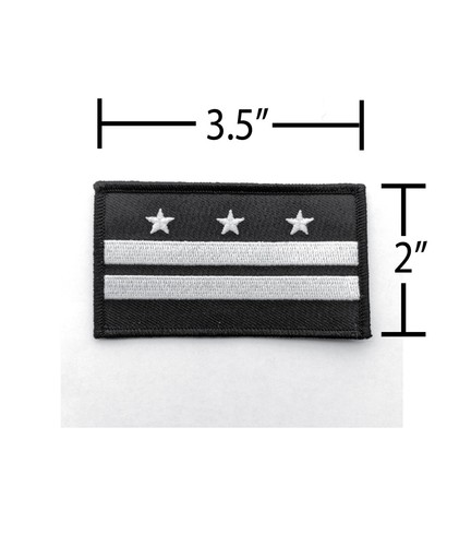 Washington DC Flag Patch embroidered iron-on GLOW in the DARK - The ...