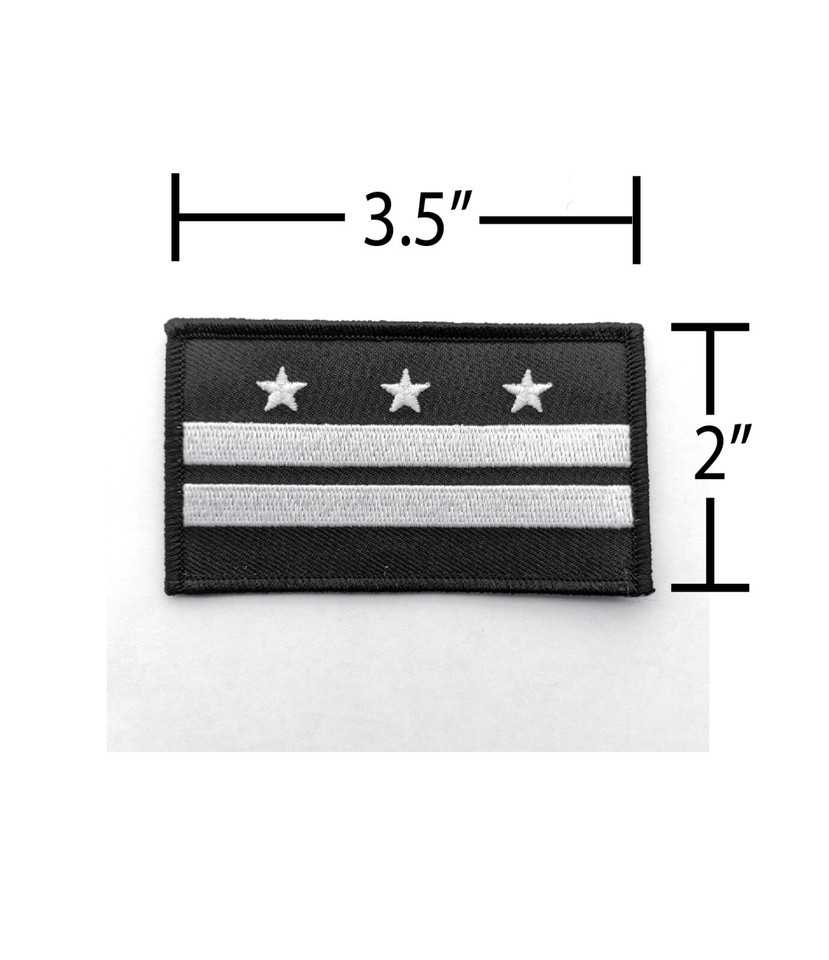 Washington DC Flag Patch embroidered iron-on GLOW in the DARK - The ...