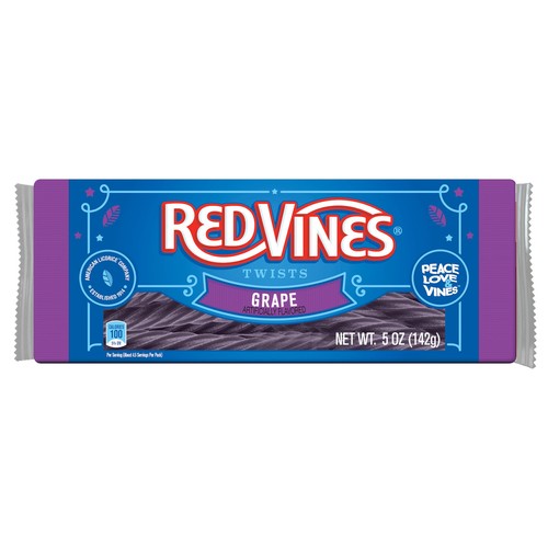 Licorice, Grape Flavor Twists, Soft & Chewy Candy, 5oz Trays (12 pack ...