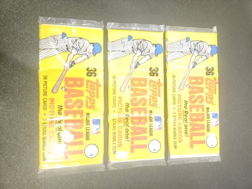 3 unopened 1982 Vintage Topps Major League Baseball Card Packs plus a ...