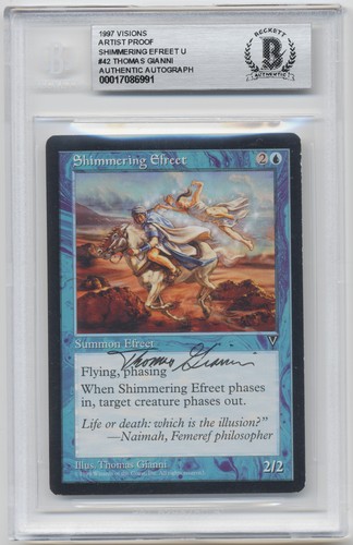 Graded Signed Shimmering Efreet Proof BGS Visions Artist Thomas Gianni ...