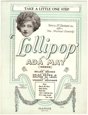 Take A Little One Step. Lollipop with Ada May (Weeks), 1923, Vintage ...