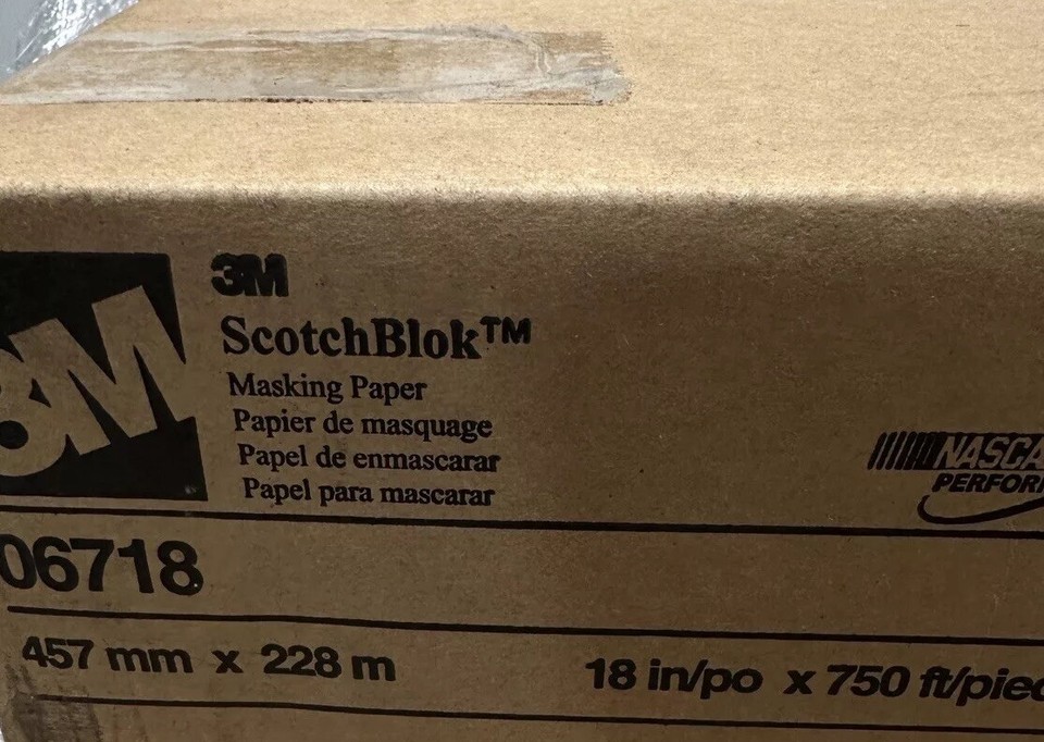 3M 06718 3M Scotchblok 18 in. x 750 ft. Auto Body Masking Paper Roll | eBay