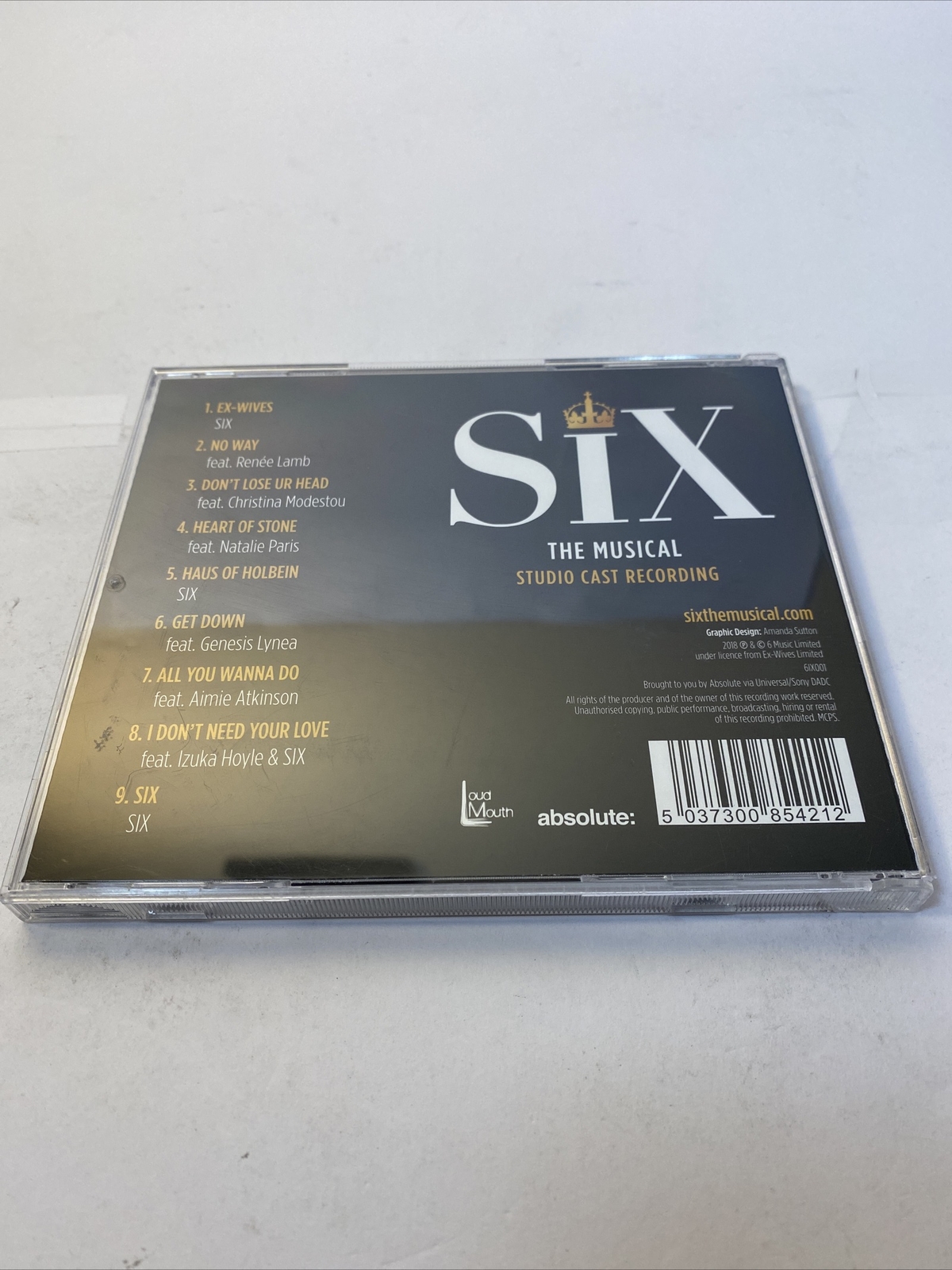 Six: The Musical (Studio Cast Recording) [CD] 5037300854212| eBay