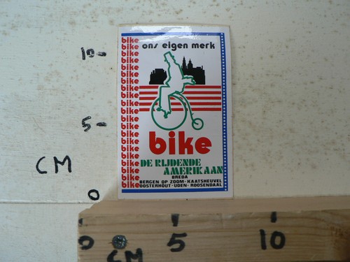 STICKER,DECAL ONS EIGEN MERK BIKE DE RIJDENDE AMERIKAAN BIKE CYCLING ...