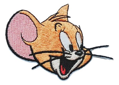 Tom and Jerry Cartoon Jerry's Face 2.24" Tall Embroidered Patch | eBay