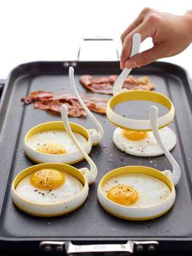 4PCS Non Stick Fried Egg Rings Pan Fry Kitchen Silicone Fried Egg Rings ...