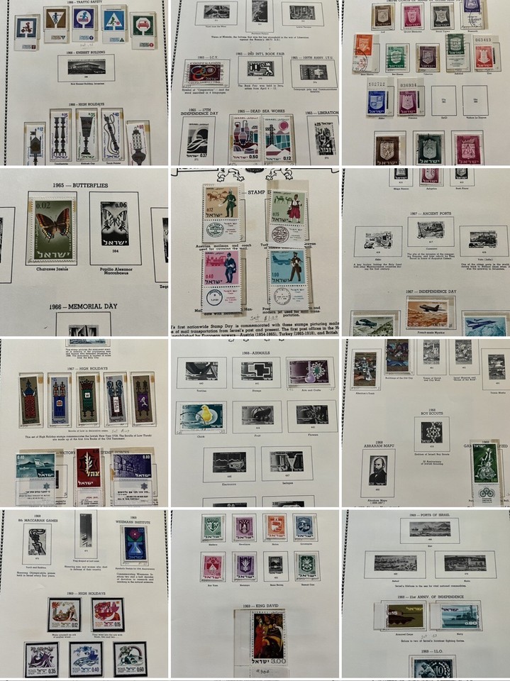 LOADED ISRAEL STAMP ALBUM MINT USED SETS, SHORT SETS OVPTS see video ...