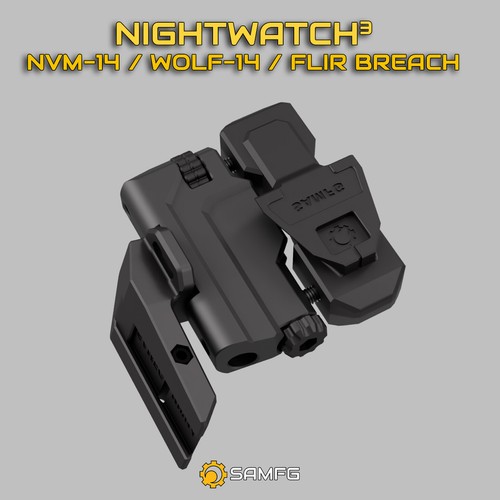 Nightwatch 3 Monocular FLIR Breach Folding Helmet *Mount* - NVG NODS ...