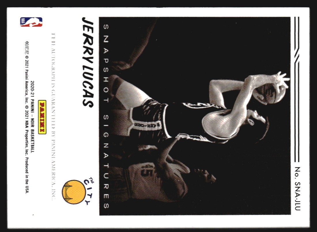2020-21 Panini Noir - Snapshot Signatures #SNA-JLU Jerry Lucas /99 (AU ...