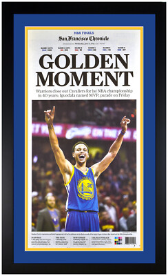 2015 NBA Finals Champs Golden State Warriors ORIGINAL Newspaper Matted ...