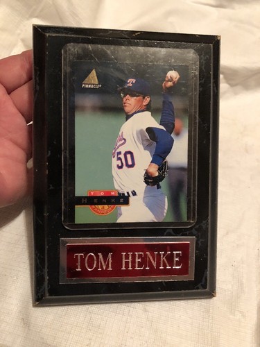 1994 Tom Henke Baseball Card with Wooden Plaque | eBay