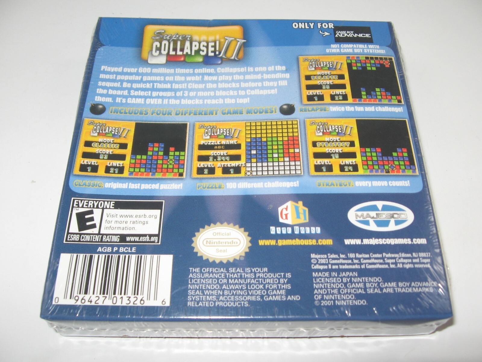 Super Collapse II (Nintendo Game Boy Advance, 2004) for sale online | eBay