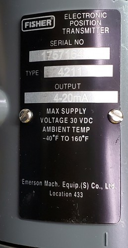 FISHER ELECTRONIC 4211 POSITION TRANSMITTER 4-20 MAX, 30VDC | eBay