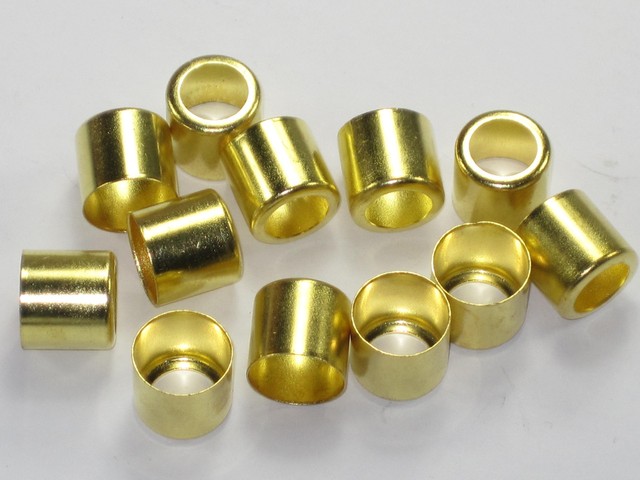 12 piece Ferrule set brass hose crimp ID .5 x length .5" x fitting end ...