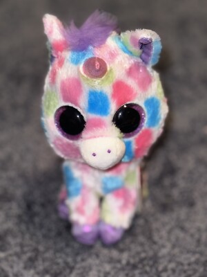 *Retired* TY Beanie Boo - ‘WISHFUL’ Colorful Unicorn 🦄 6” (2014) NEW W ...