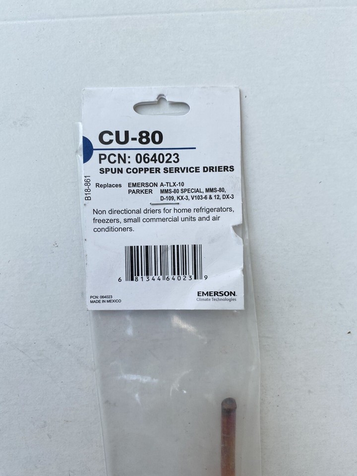 NEW CU-80 Spun Copper Liquid Line Service Drier Emerson Flow Controls ...
