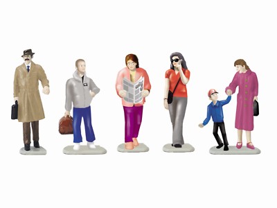 SET OF 5 HAND PAINTED S SCALE Modern Passenger FIGURES New IN ORIGINAL ...