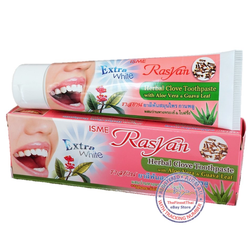 ISME RASYAN Herbal Clove Toothpaste w Aloe Vera & Guava Leaf 100g x 6 ...