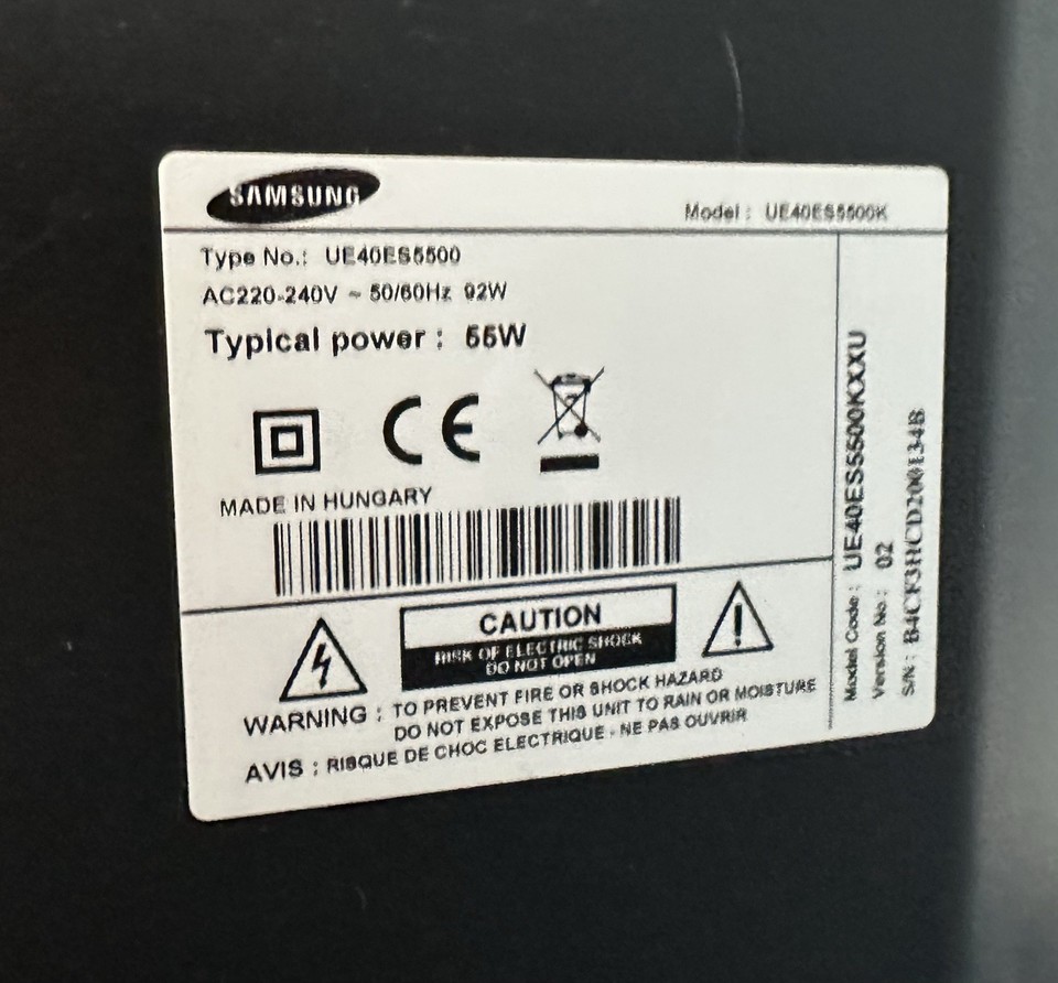 Samsung UE40ES5500 40-inch Full HD LED TV. | eBay UK