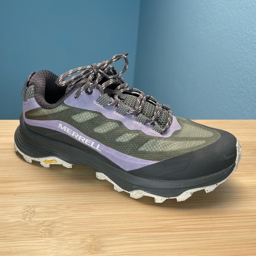 Merrell Moab Speed 6.5W Wide Womens Lichen Green Purple Hiking Shoes ...