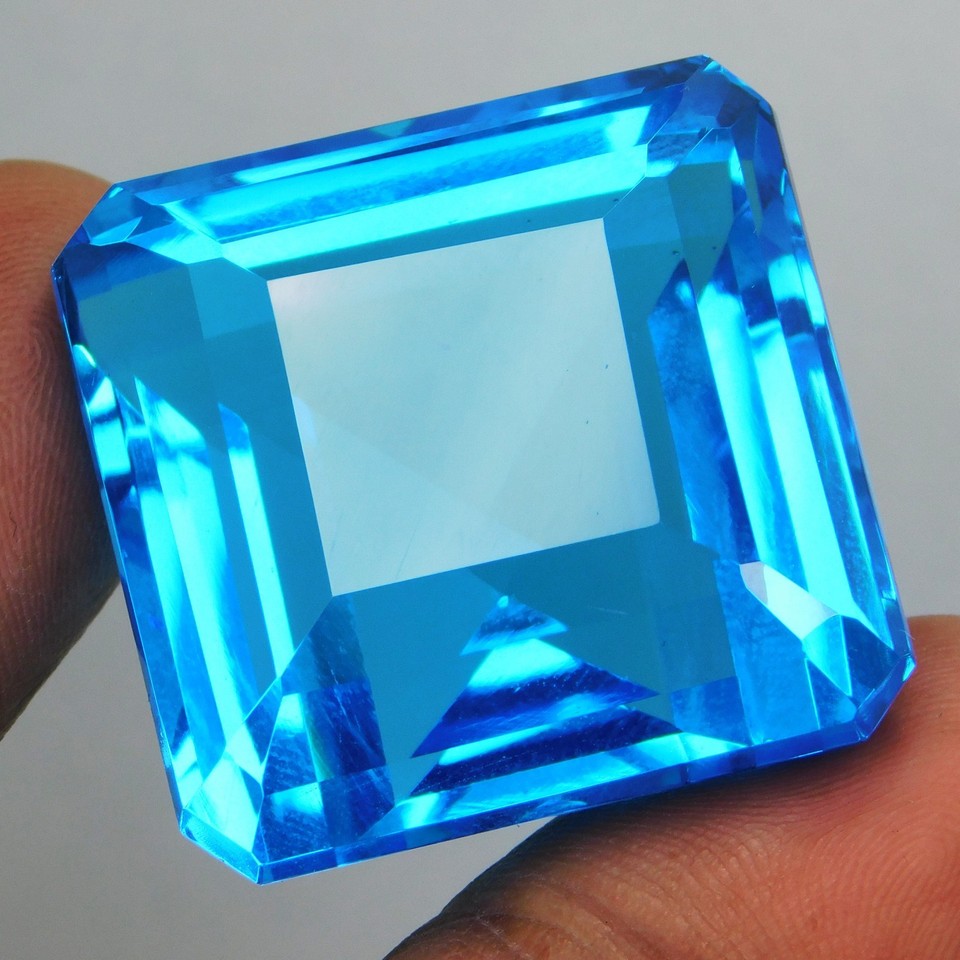 118.30 Ct Natural Brazilian Blue Aquamarine Radiant Cut Certified Loose ...