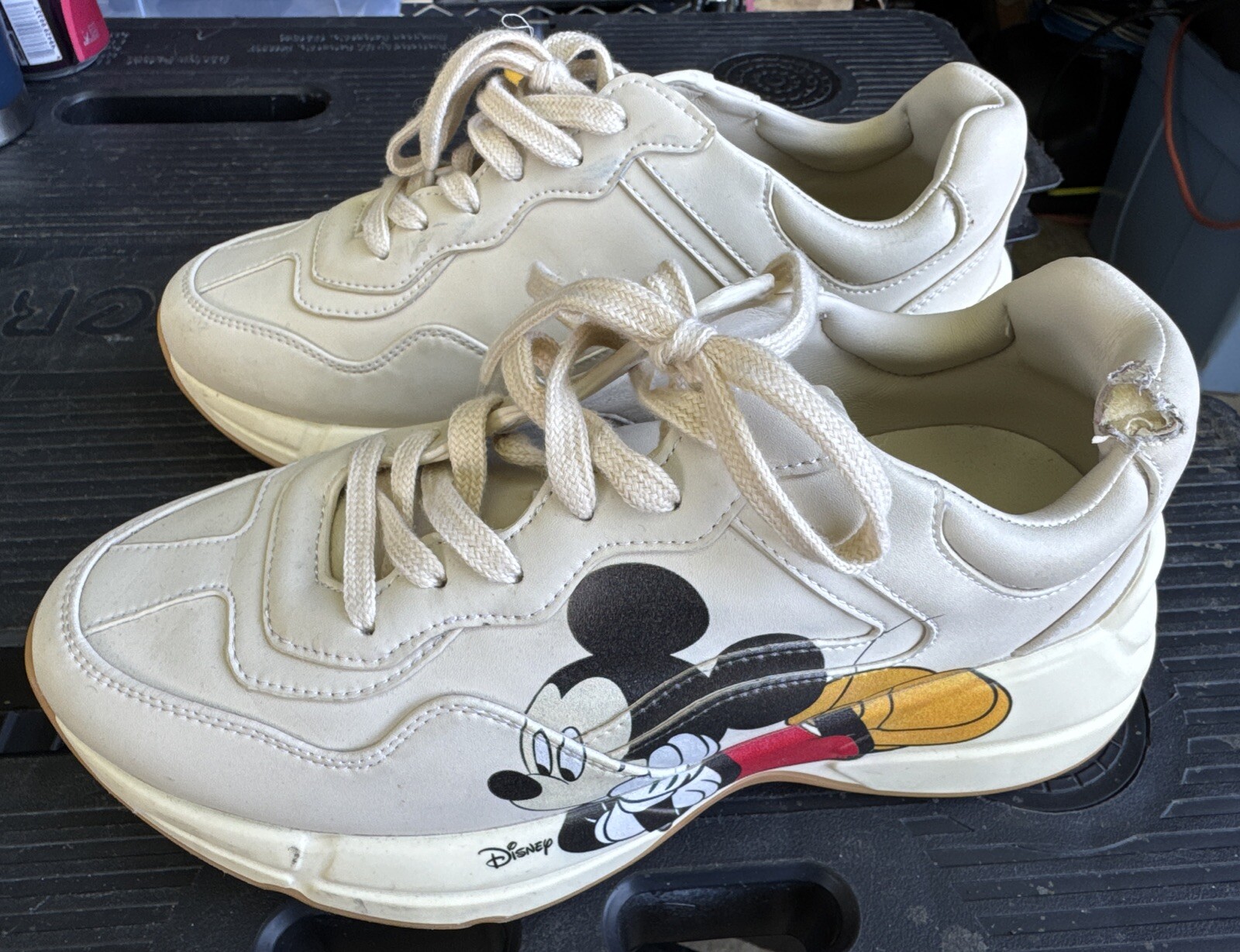 GUCCI Disney Rhyton Mickey Mouse Leather Sneaker Shoe… - Gem