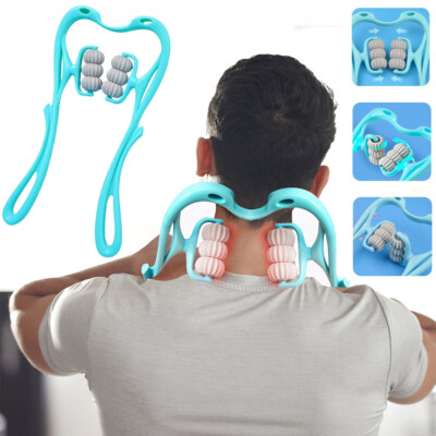 Neck Massager Therapy Neck and Shoulder Dual Trigger Point Roller Self ...
