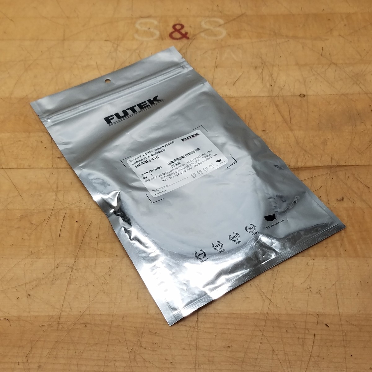 Futek Logo Futek, LCF450, Low Profile Pancake Load Cell 10000lb NEW
