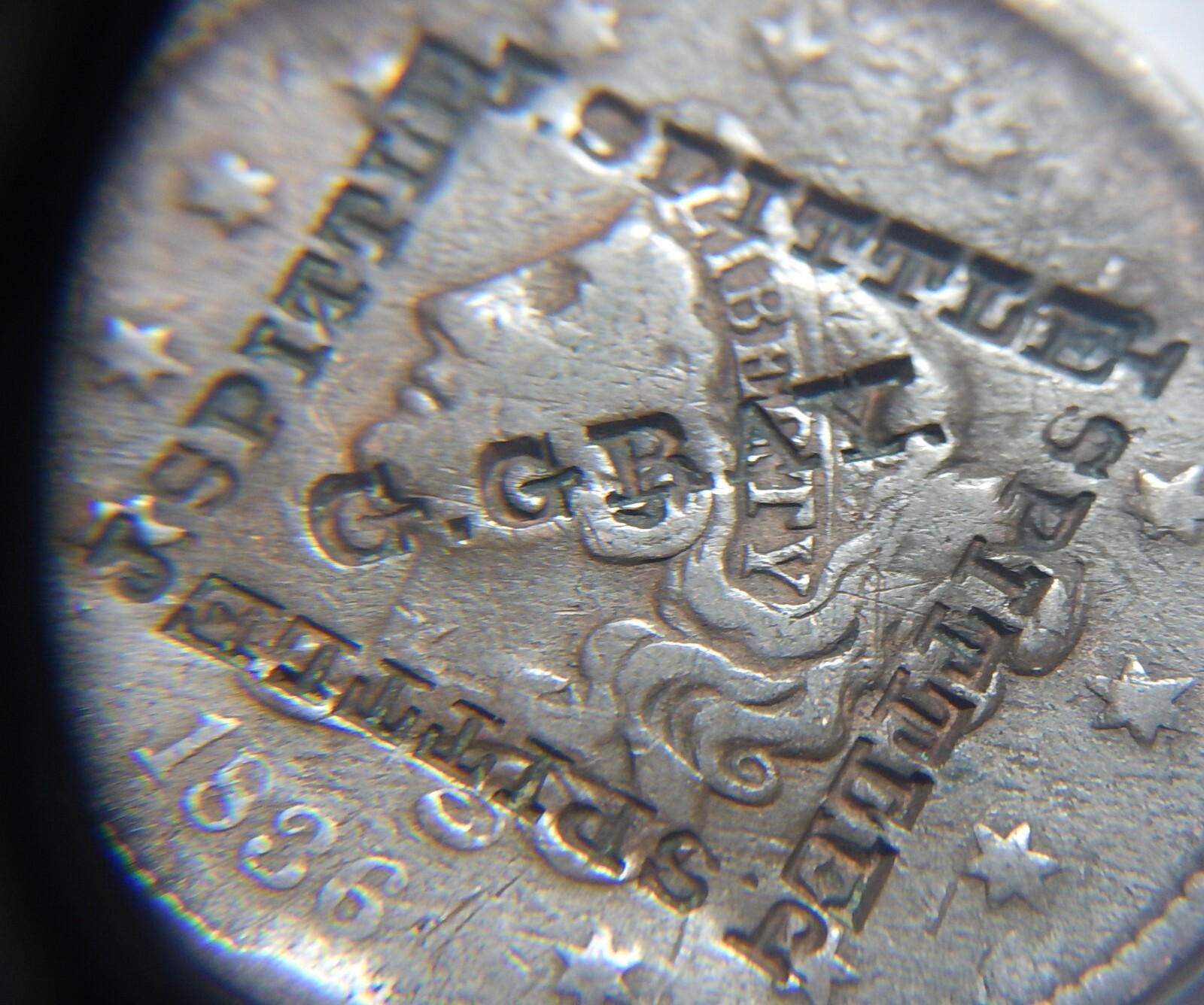 Large cent/penny 1836 counterstamp diamond shape | eBay