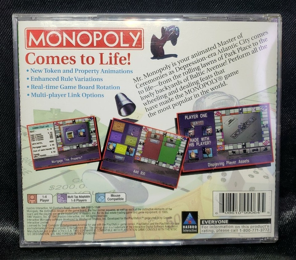 Monopoly - PlayStation 1 - No Insert, Original Case, Excellent ...