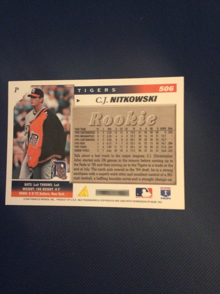 1996 Score C.J. Nitkowski Rookie Card | eBay