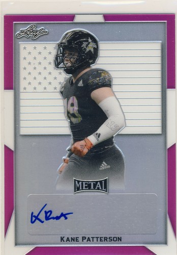 2019 Leaf Metal U.S. Army All-American Bowl - Kane Patterson #BA-KP1 Flag Pink /6 (AU, RC) for ...