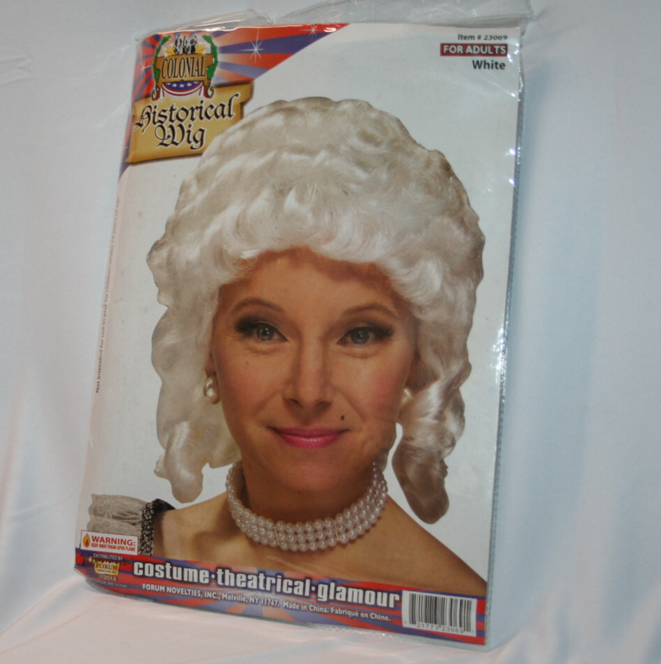 Colonial Wig Woman White 18th Century old style ringlet curl costume ...