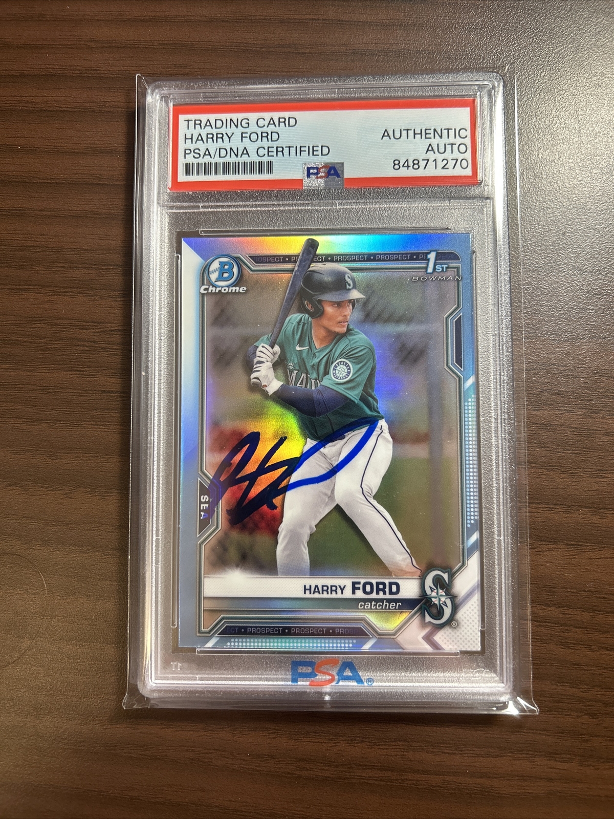 Harry Ford 2021 Bowman Chrome AUTO SKY BLUE REFRACTOR PSA AUTHENTIC ...